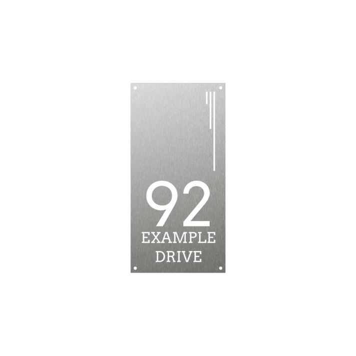 House number - Elegant Stepped Lines – Renewed House Numbers